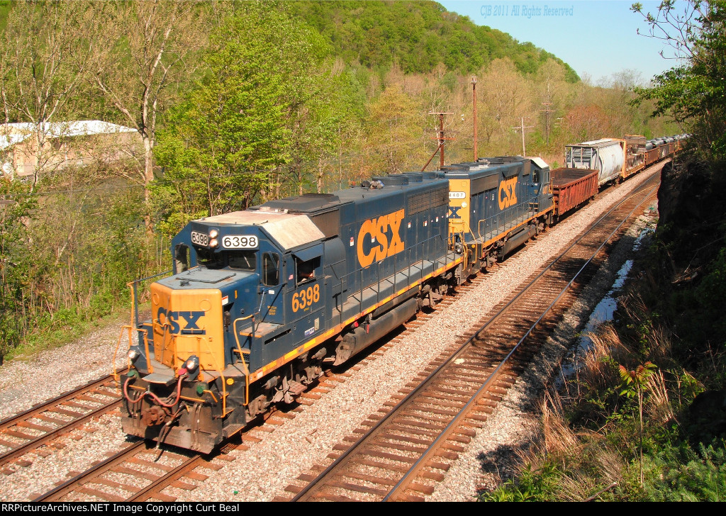 CSX 6398 and 4407